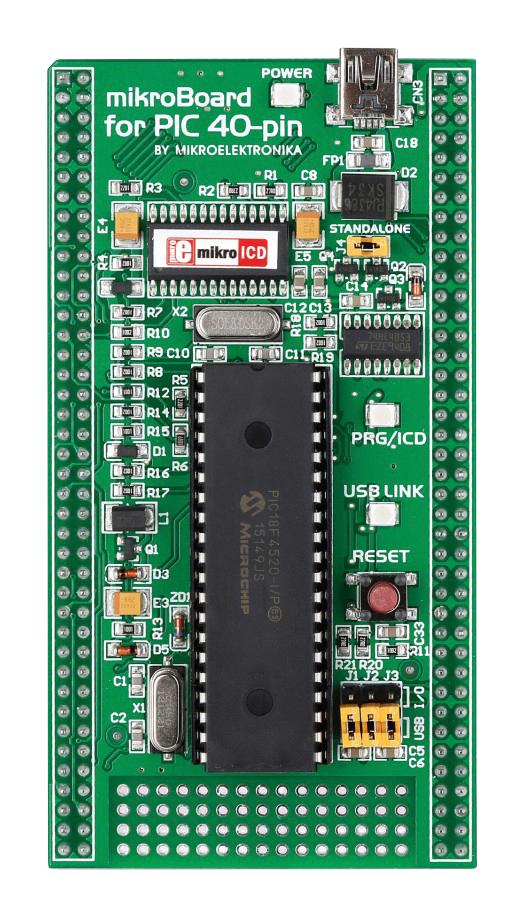Mikroe 1029 Mikroelektronika Carte Add On Mikroe Mcu Mikroboard Pic18f Pic18f4520 Ip Mcu