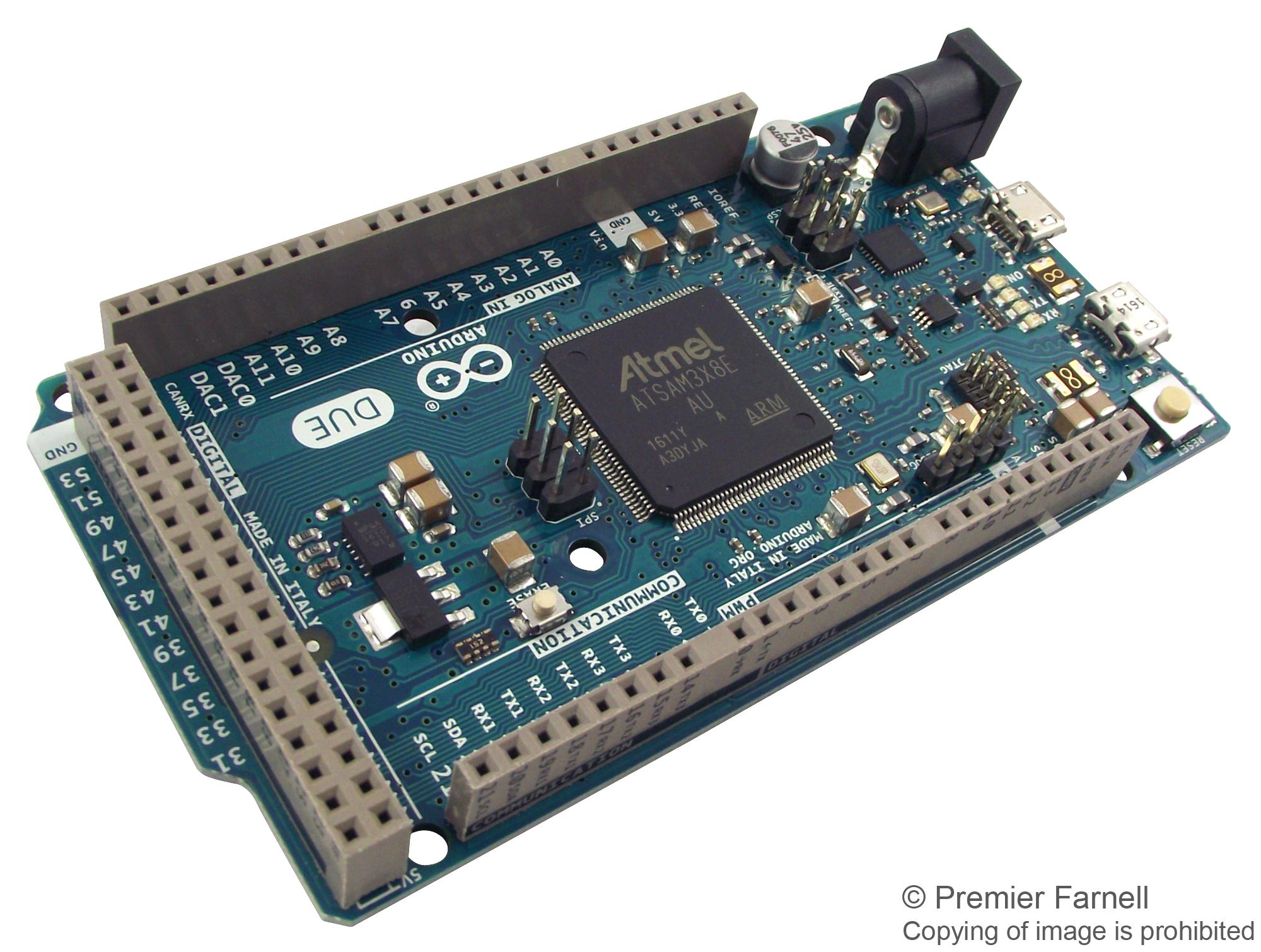 A000062 Arduino, Carte de développement, Arduino Due, MCU AT91SAM3X8E ... A000062 Arduino, Carte de développement, Arduino Due, MCU AT91SAM3X8E ...