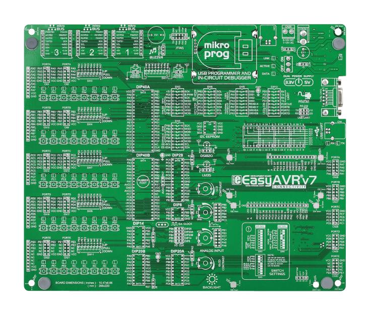 Mikroe 1385 Mikroelektronika Carte De Développement Mcu Atmega Avr 3 Embases Mikrobus